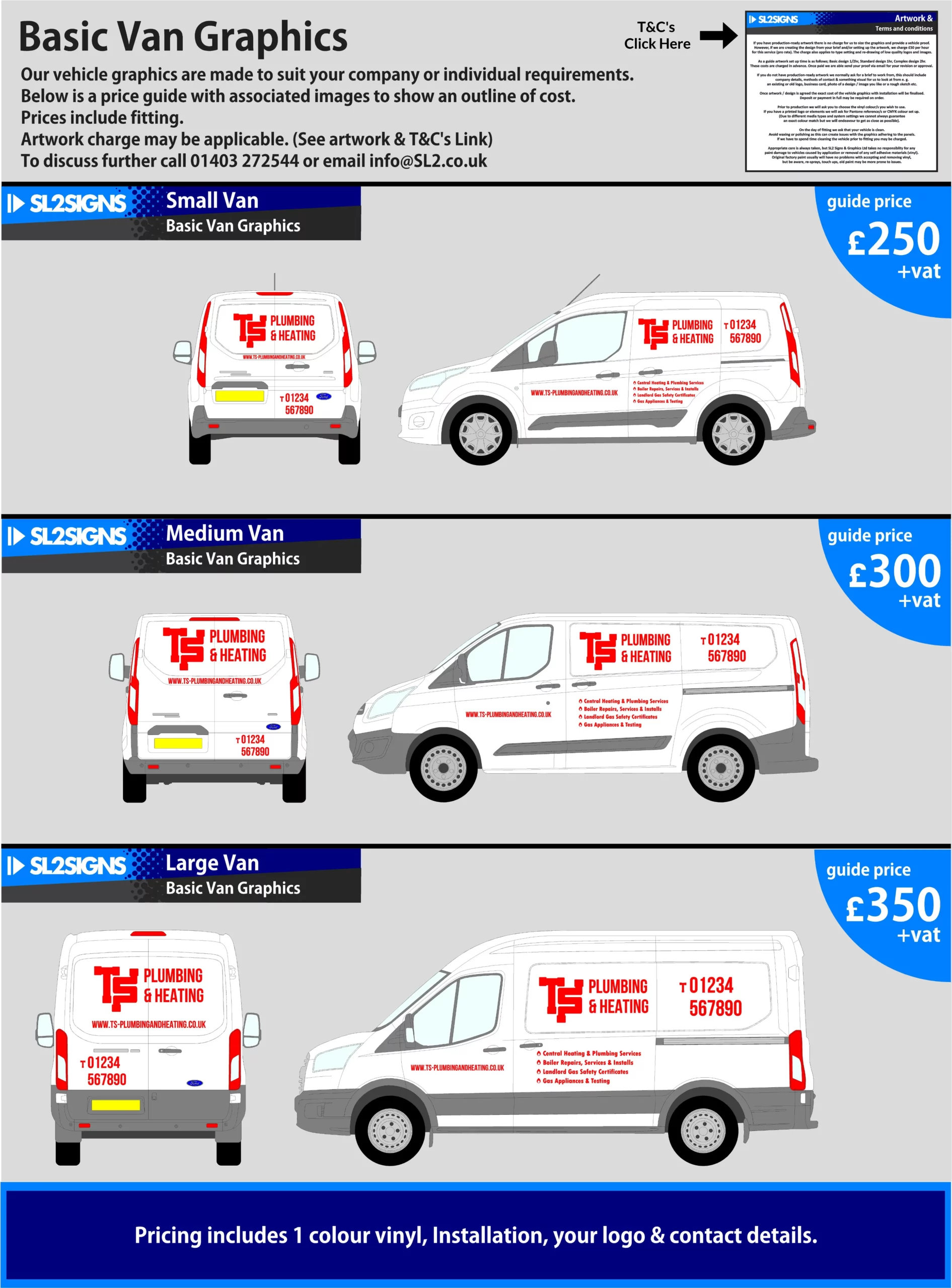 Van Graphics Price Guide | Vehicle Branding | SL2 Signs